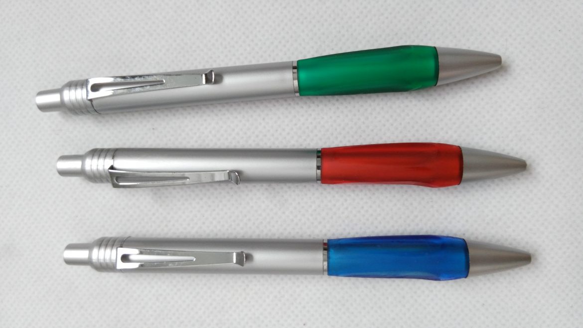 Metal Clip Triangle Grip Pens - Ball Pens